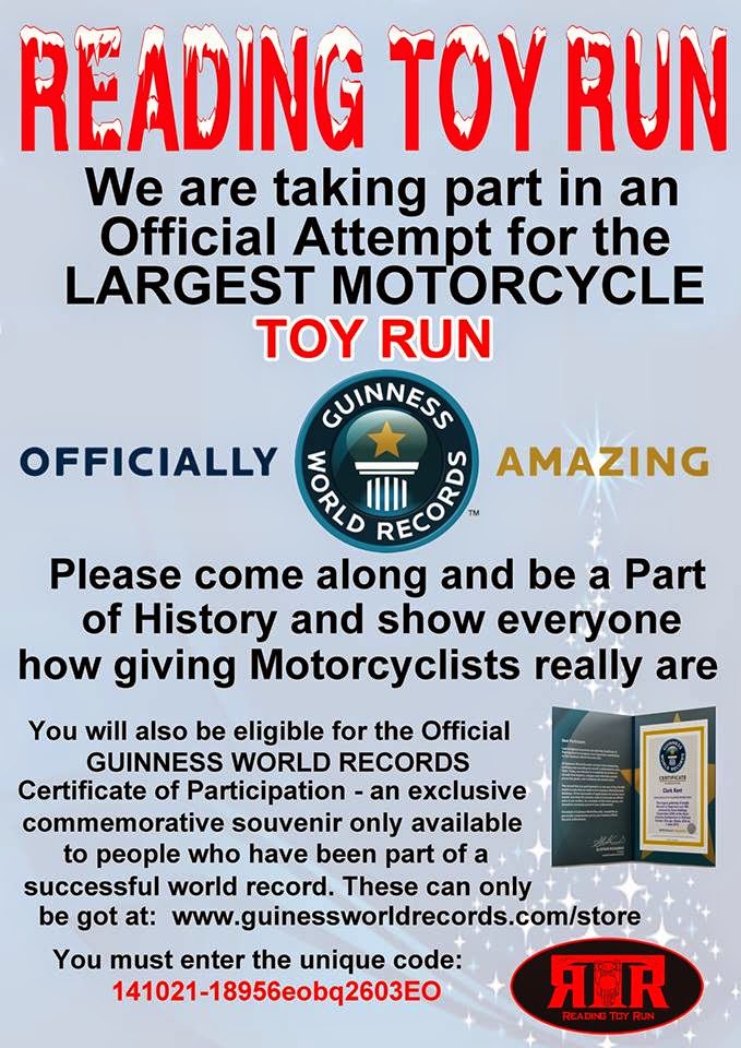 Reading Toy Run: 2014 Toy Run Date