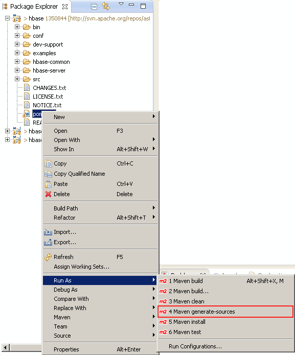 HBase 0.96 + Eclipse + Maven