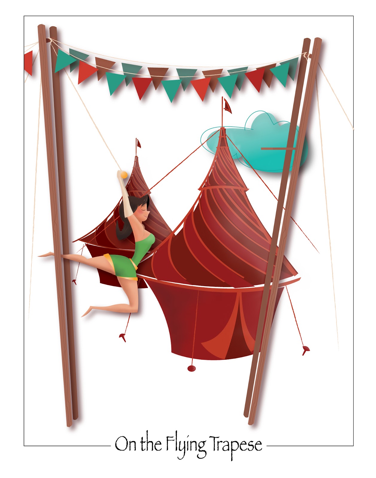 The Art of Andy Fling: On the Flying Trapeze | Digital Illustration