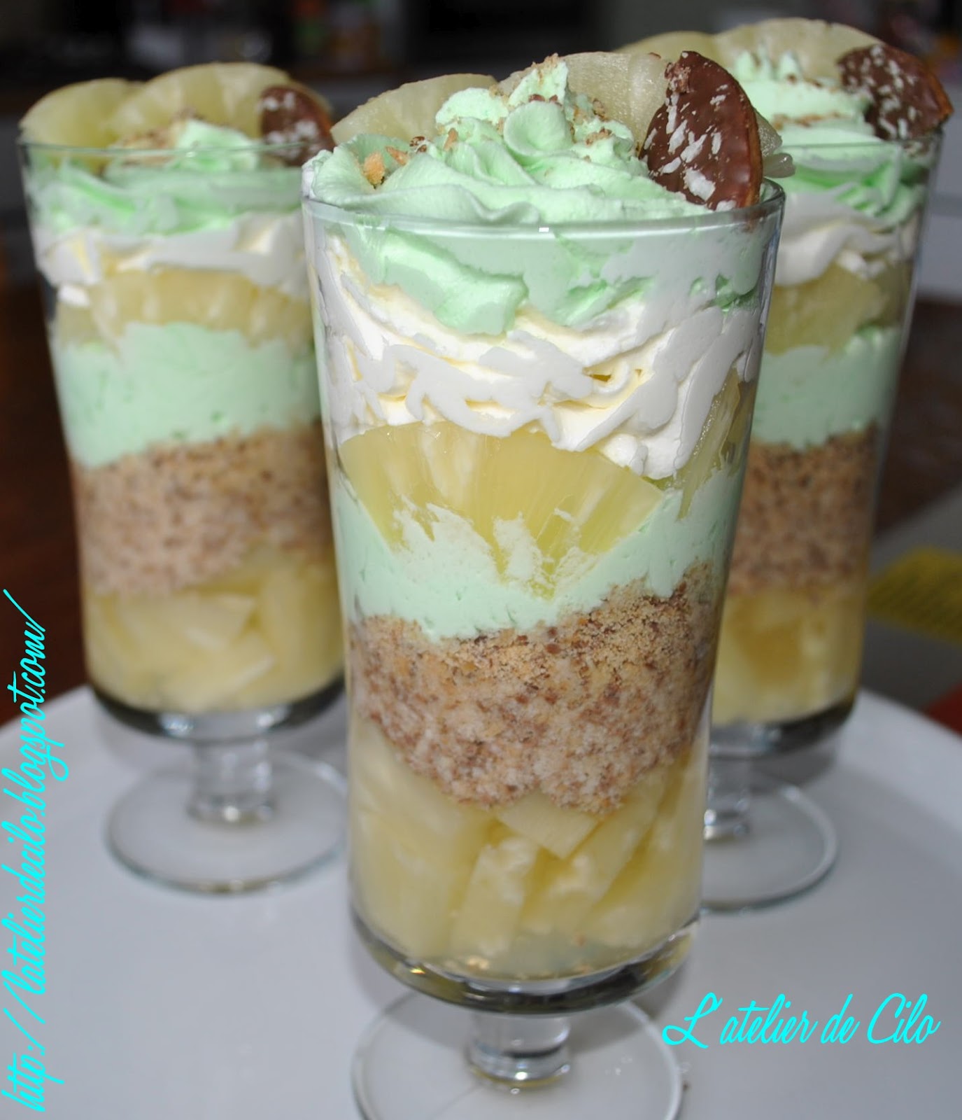 L'atelier de Cilo: « Trifle » Ananas / Granola coco / Chantilly Mojito