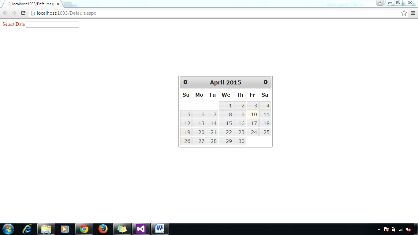Show PopUp Window Open DateTimePicker Using Jquery in Asp.Net C# ~ ScreenShotsDrizzles