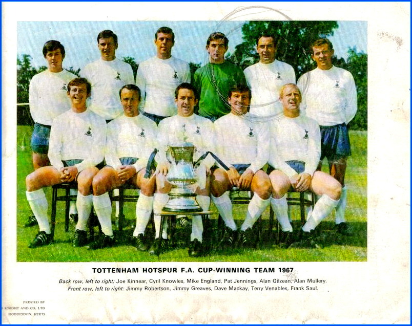 TOTTENHAM HOTSPUR contra Chelsea 20/05/1067 Campeón de la FA Cup