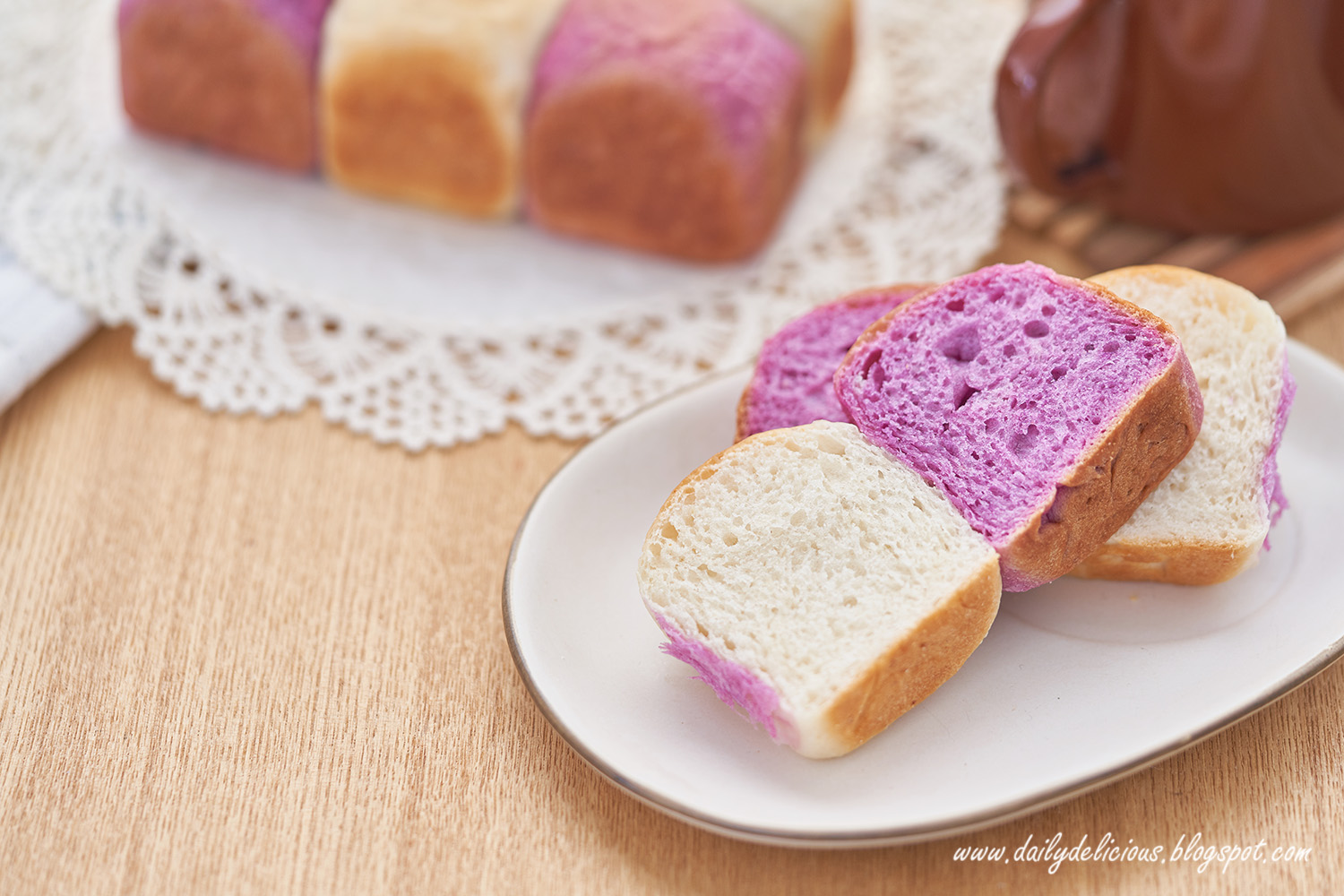 dailydelicious: Purple potato 2 tones bread