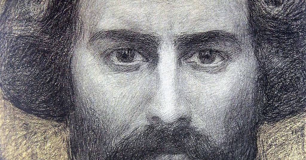 Men portraits : Giovanni Segantini (1858-1899) - Selbstportrait, 1893
