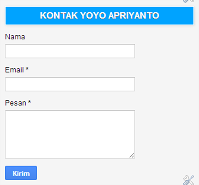 Blog Ilmu Matematika: Cara Membuat Formulir Kontak di Blog | oleh YOYO ...