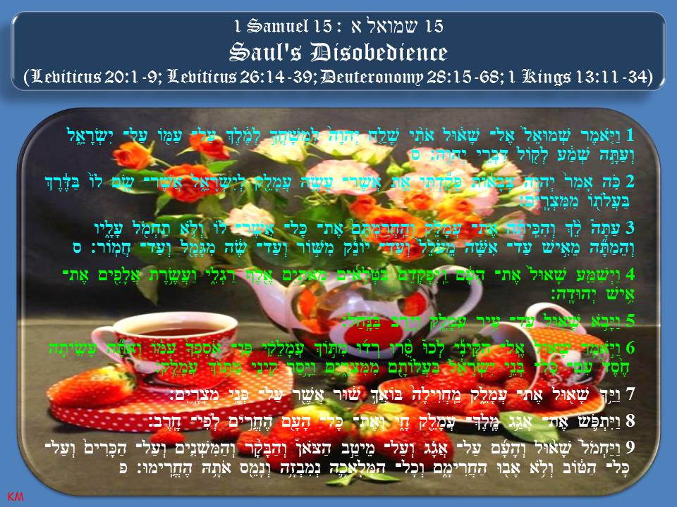 SENI MEMBENTUK GAMBAR: 1 Samuel 15 : שמואל א 15 Saul's Disobedience