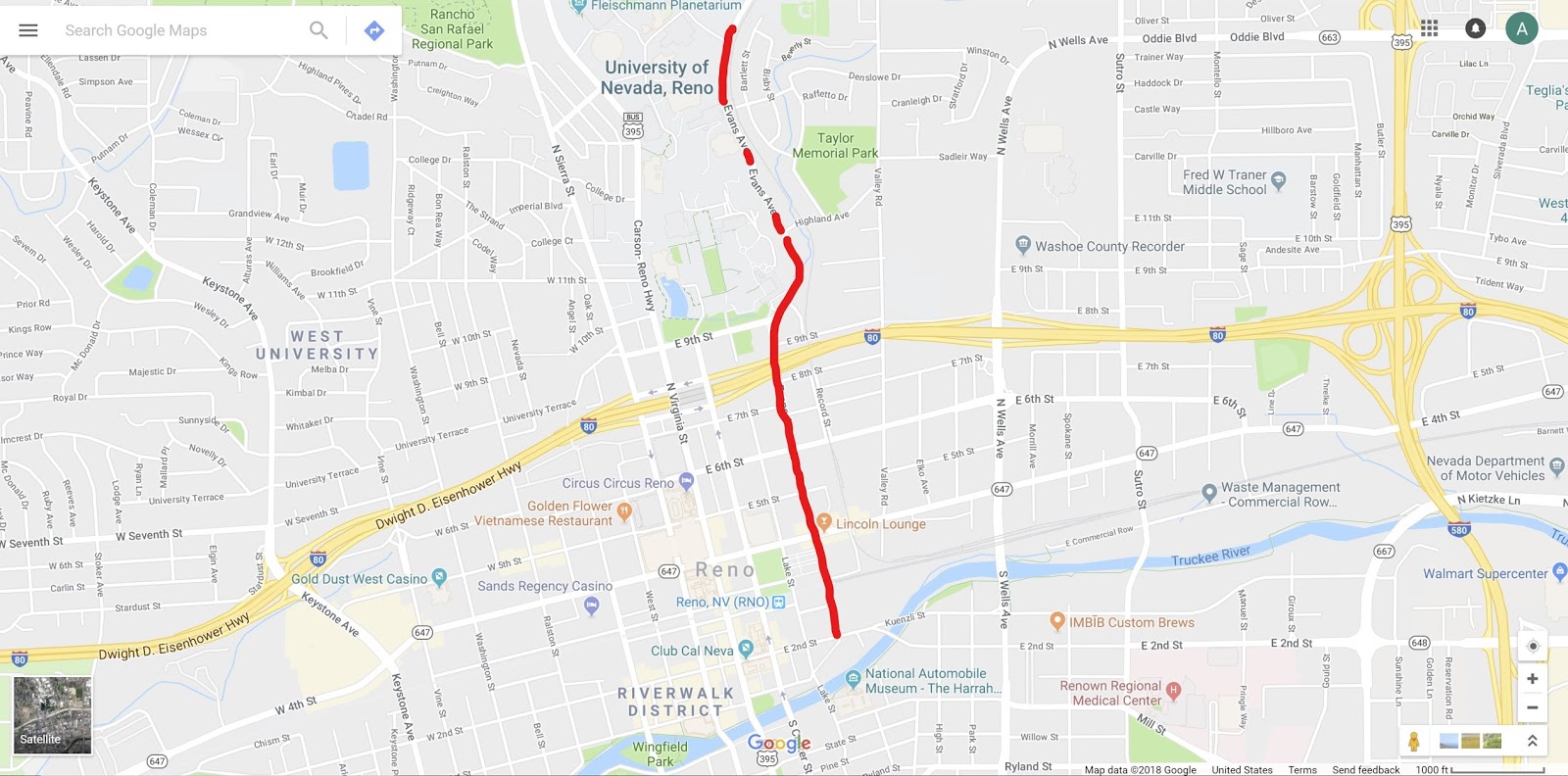 Riding in Reno: New Bike Lanes on Evans!