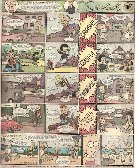 Sunday Comics Debt: Simpsons Newspaper Comics