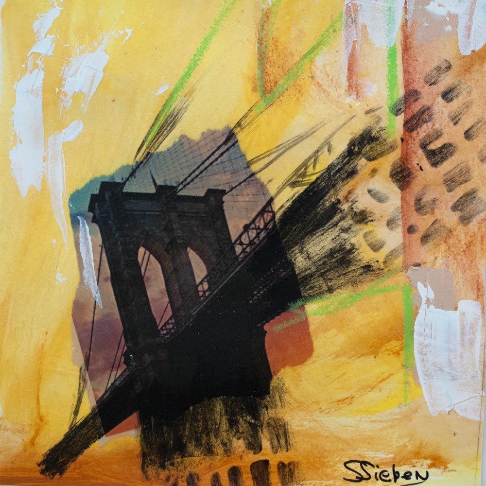 Contemporary Artists of Arizona: Mini Original Brooklyn Bridge Abstract ...