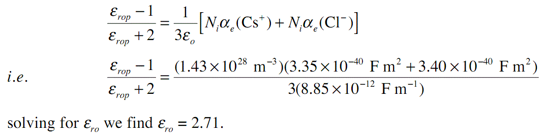 Clausius Mossotti Equation | Static relative Permittivity ...