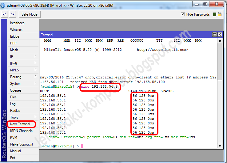 JENDELA INFORMASI: Cara Mudah Setting Mikrotik VirtualBox Menggunakan WinBox Komputer Host