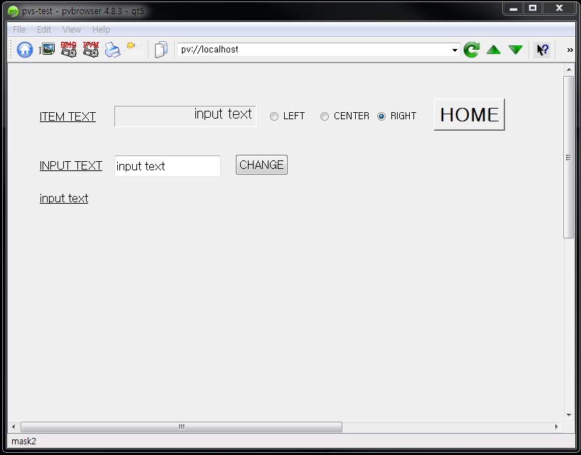 pvbrowser (opensource SCADA) 정리: pvdevelop 프로젝트 -UI 편집 방법 - RadioButton 위젯 사용법