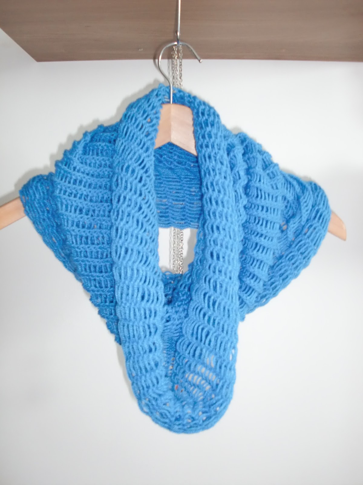 tejiendocuellosybufandas: Bufanda Azul