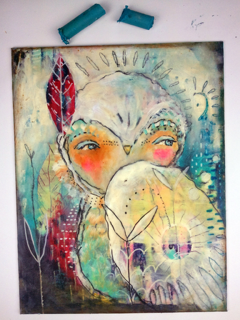 Whimsical Owls and Other Mixed Media Art From the Heart by Juliette ...
