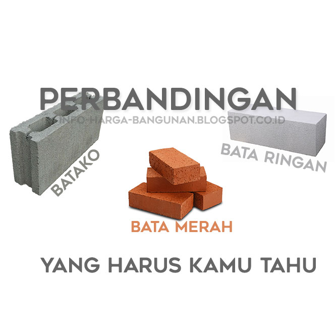 Perbandingan Batako, Bata Ringan & Batu Merah yang Harus Kamu Tahu