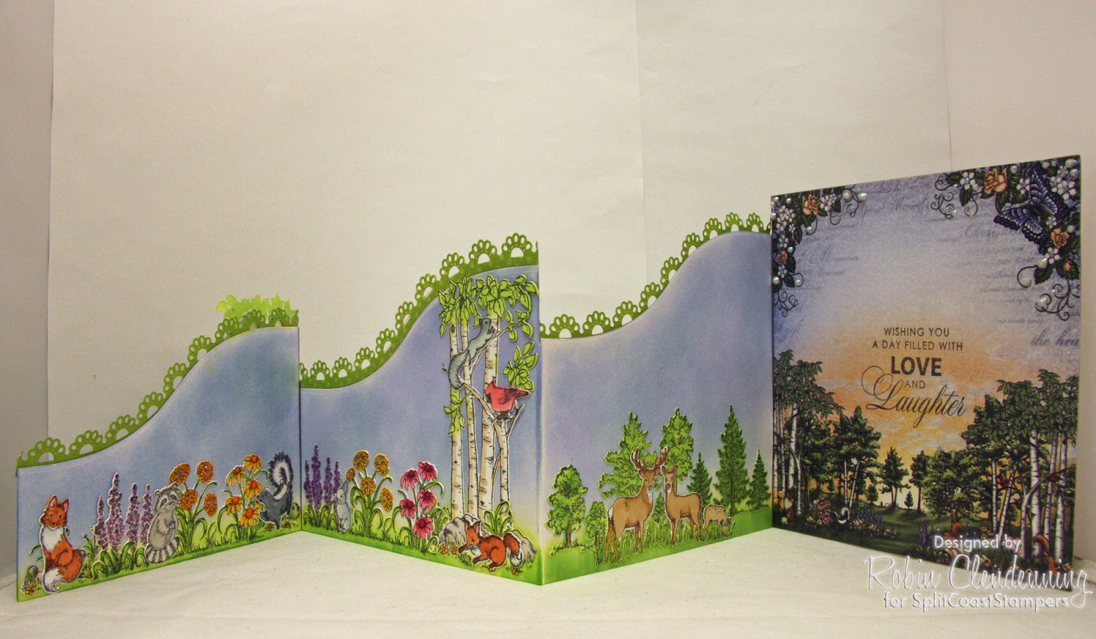 InkMagination: Heartfelt Creations Fold Out Woodsy Nature Scene