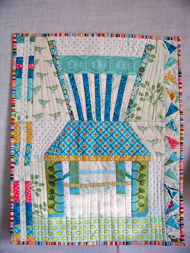 Selvage Blog: Chairs on Quilts, Quilts on Chairs