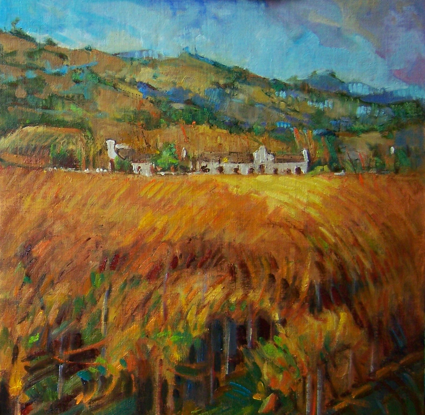 Kim Roberti Art Gallery: Homage to Van Gogh "Landscape Study" 14x14 oil ...
