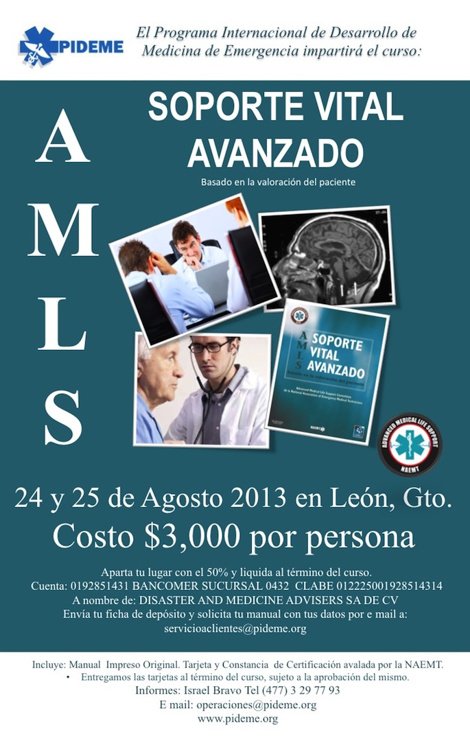 Curso Advanced Medical Life Support (AMLS) ~ PIDEME