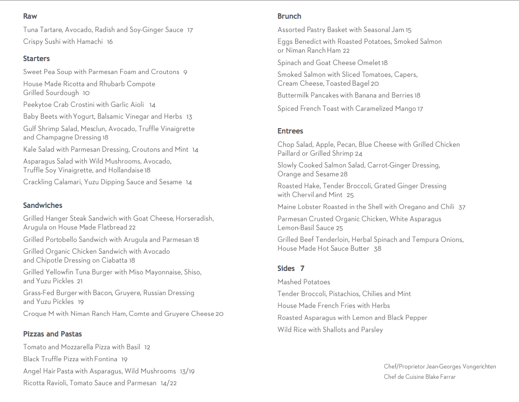 Bonni Brodnick Blog : Emily Shaw's Inn + The Inn at Pound Ridge: Menus ...