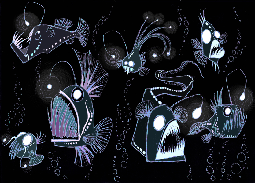 Top 10 angler fish illustration ideas and inspiration