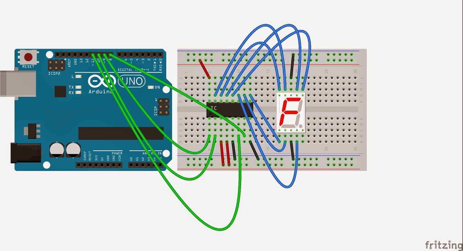 Arduino Bcd Kodlamayla Seven Segment Display 0 9 Sayıcı Elektrik Elektronik Projeleri