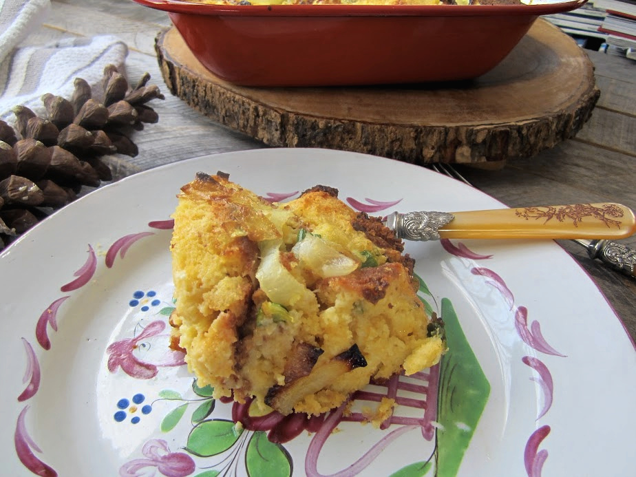 Baked Corn Bread Pudding