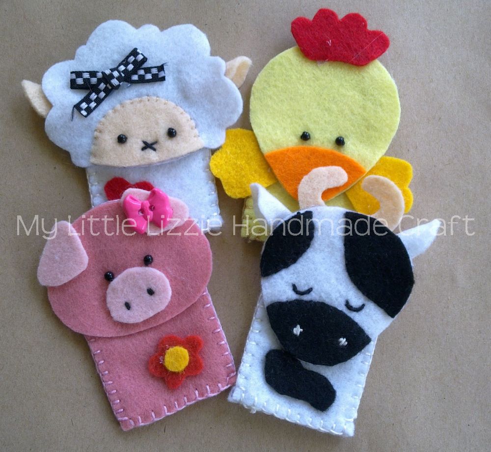 My Little Lizzie Handmade Craft - Catalogue: Finger Puppets - Zoo&Farm
