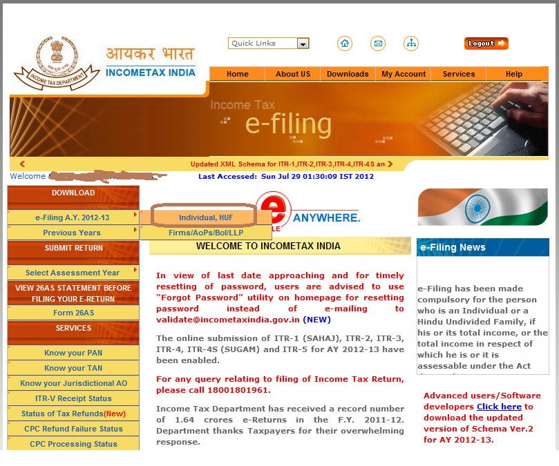 Steps to File Income Tax Online in India: E-Filling Income Tax