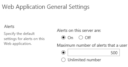 sadomovalex's blog: Maximum alerts limit per user in Sharepoint