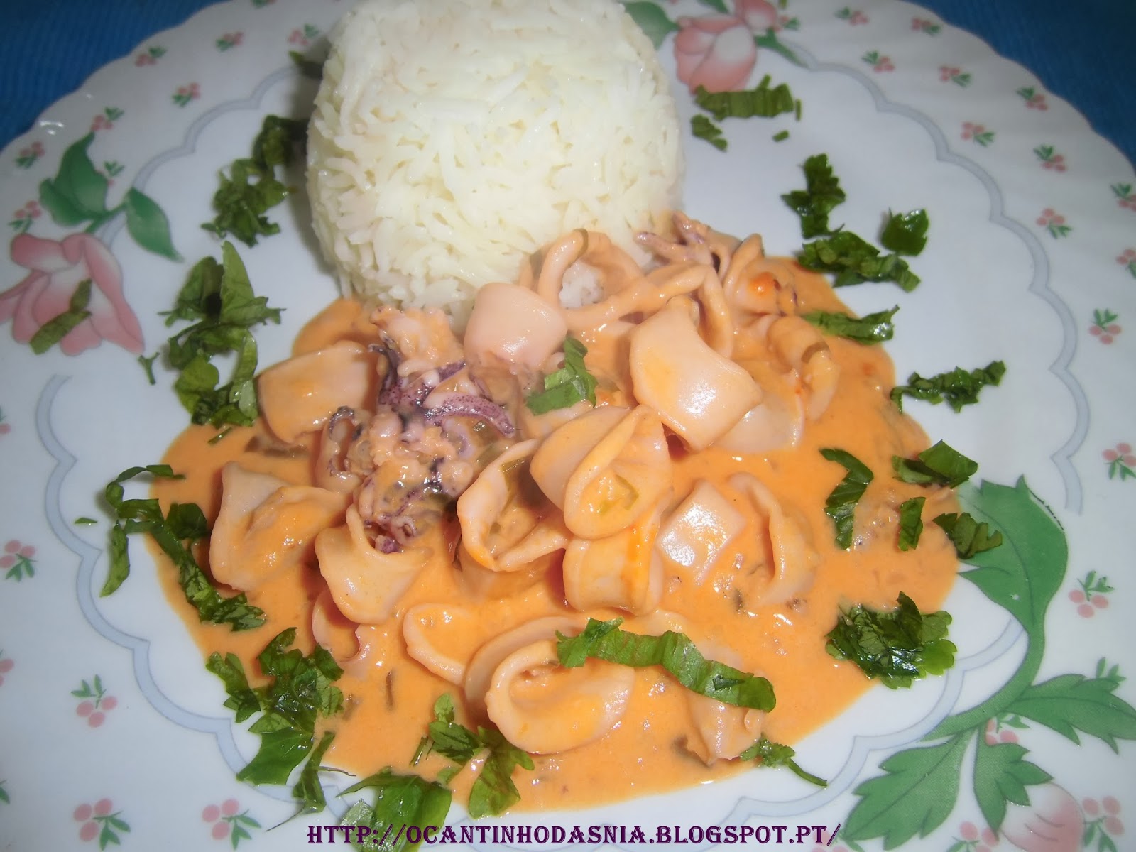 O Cantinho Da Sónia: LULAS ESTUFADAS COM NATAS (RECEITA À MINHA MANEIRA)