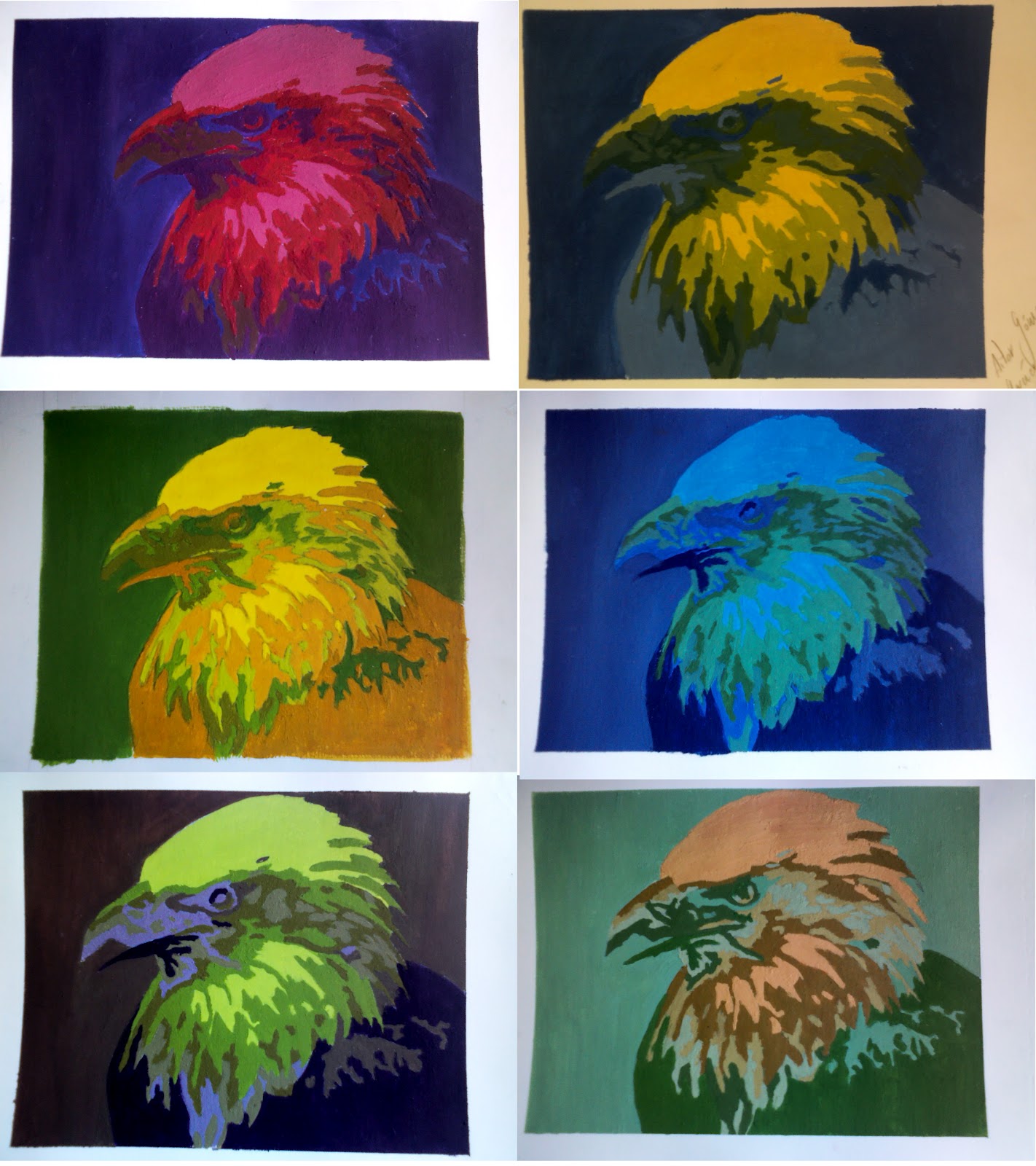 fundamentos de pintura: Ejercicio composiciones cromáticas en acrílico