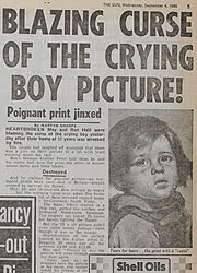 World Of Mysteries: Crying Boy Painting