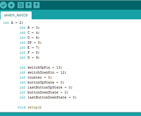 Mekatronika: Seven Segment Menggunakan Arduino UNO dengan 2 Tombol ...