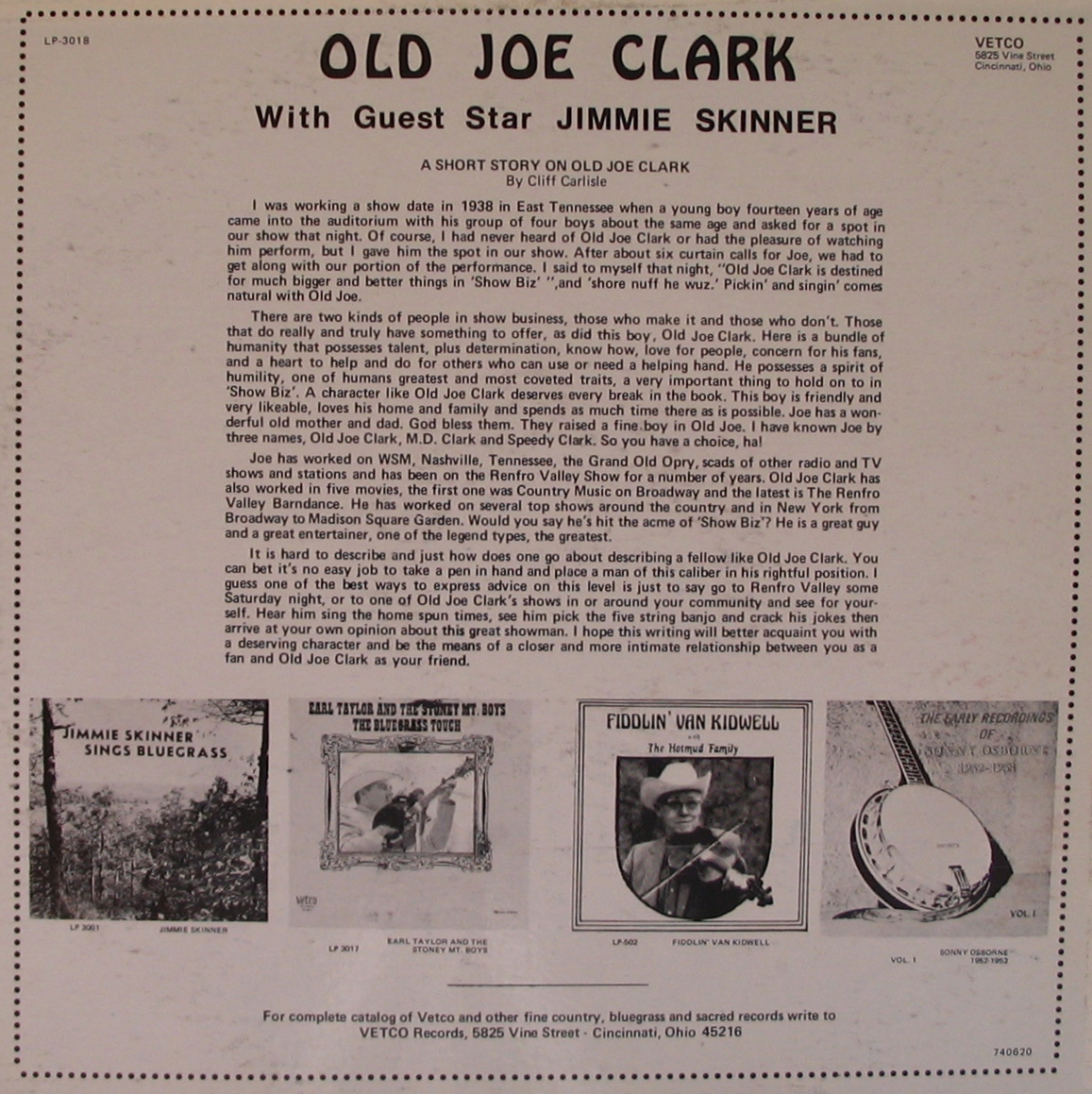 Allen`s archive of early and old country music.: Old Joe Clark with ...