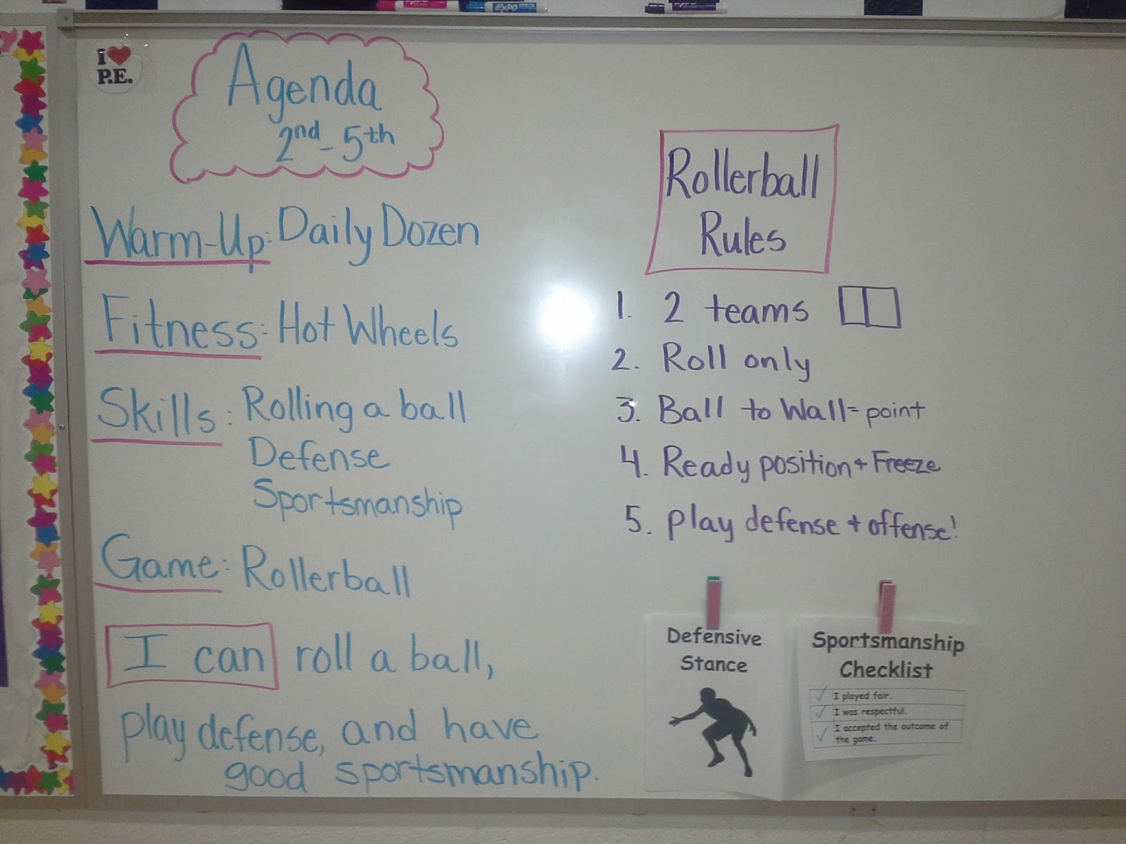 Carly's PE Games: First Month of P.E. Class