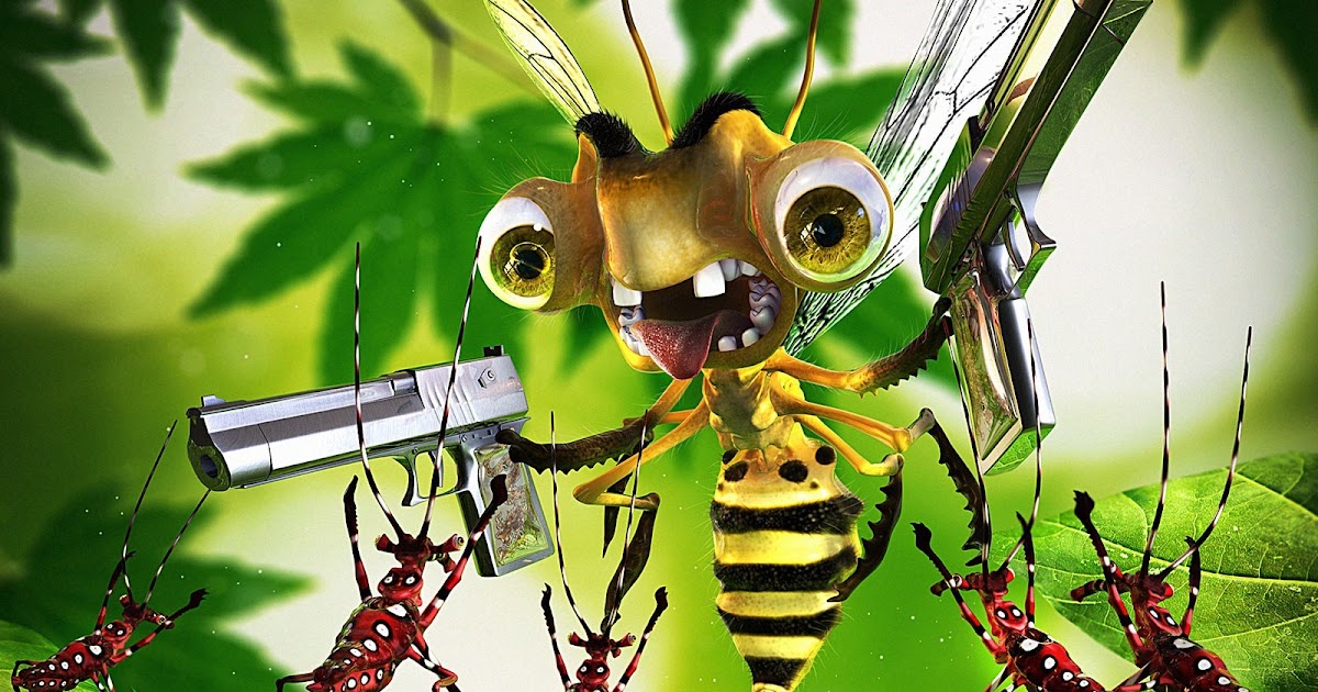 Huge Wallpaper Bundles: Bug Thug With Guns | Awesome Funny Wallpaper