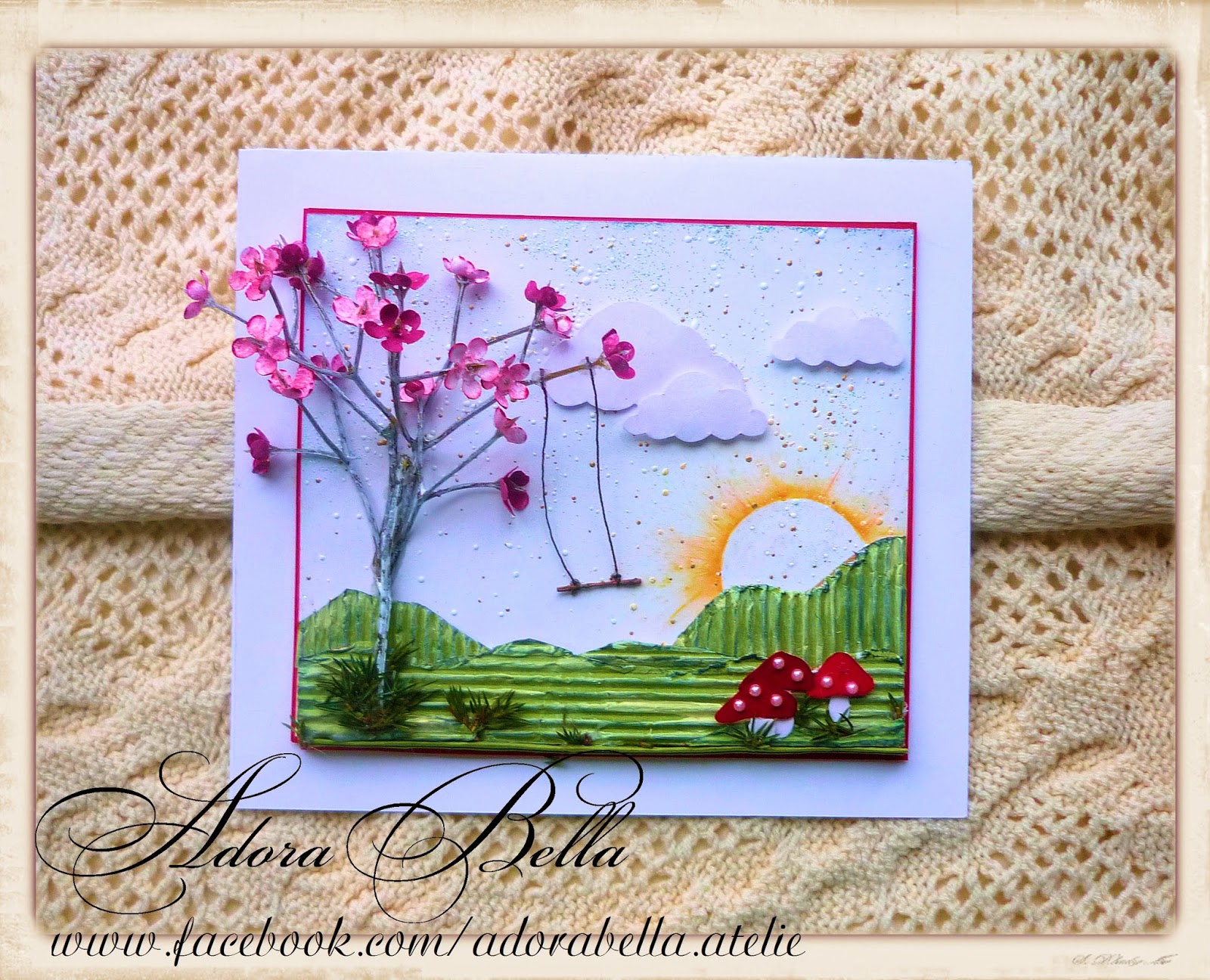 AdoraBella: Spring scenery card