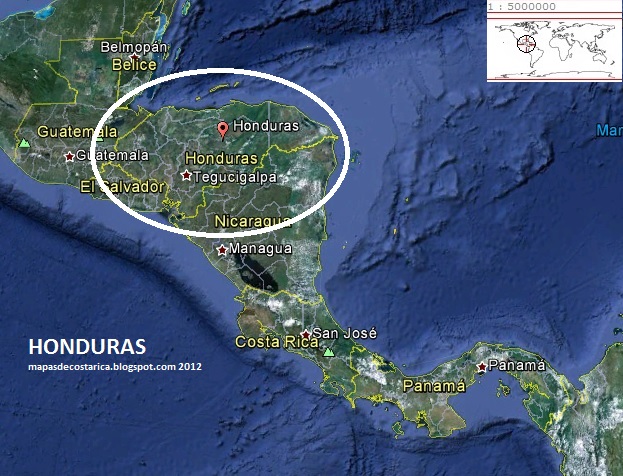 MAPAS DE: HONDURAS, America