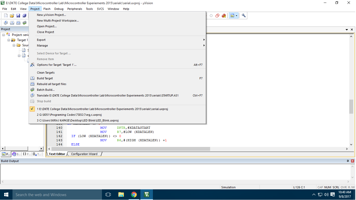 Creating Hex File For 8051 Microcontroller Electronics Guru