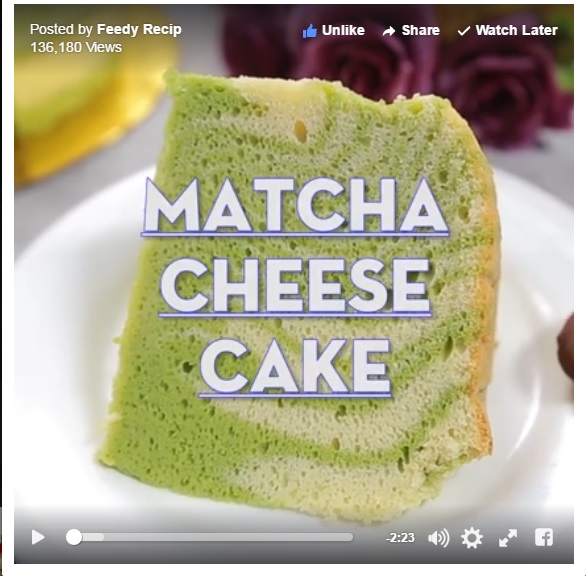 BONDA DARWISYAH: RESIPI MATCHA CHEESE CAKE