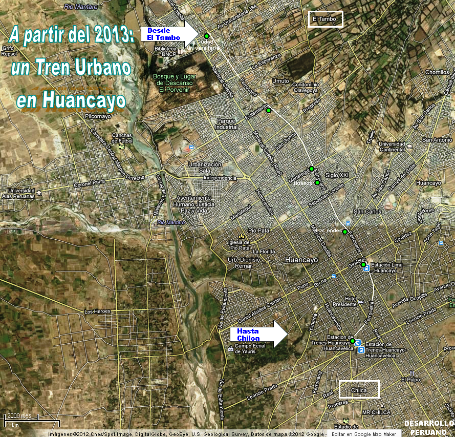 DESARROLLO PERUANO: Huancayo: Muy Pronto, con Tren Urbano