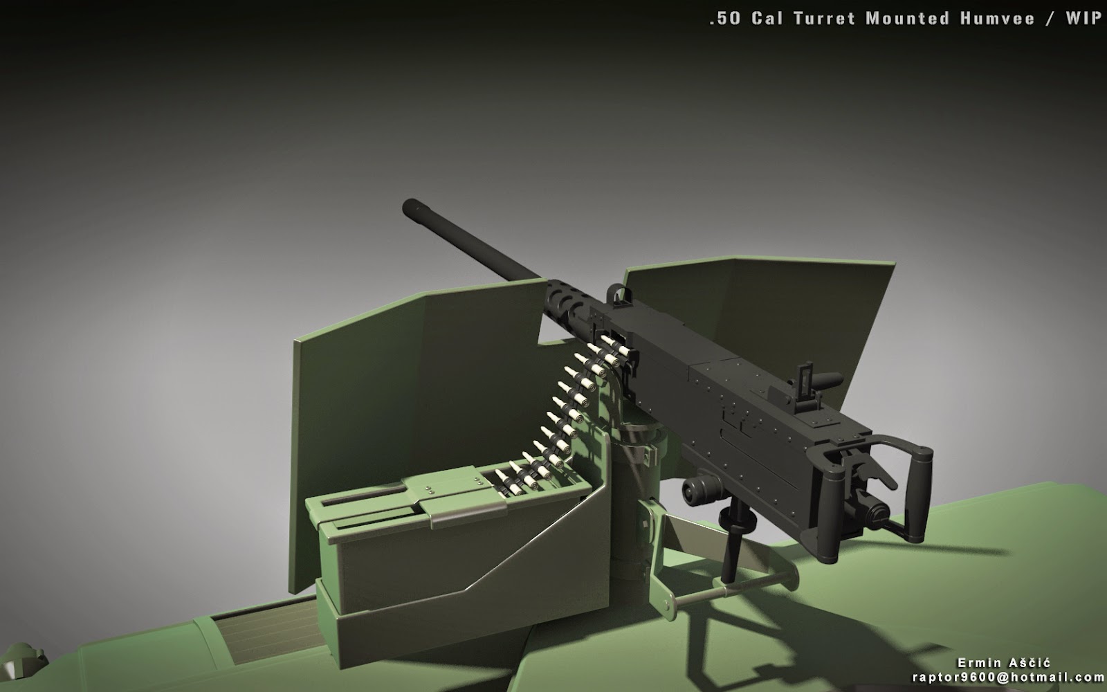 3d model .50 Cal Turret Mounted Humvee / WIP | Hardware Base Forum
