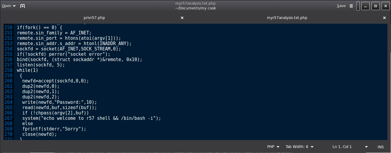 Decryption And Analysis Of A Shell Backdoor