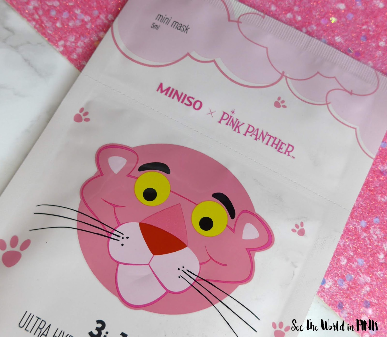 Miniso x Pink Panther 3 in 1 Ultra Hydration Facial Mask | See the ...