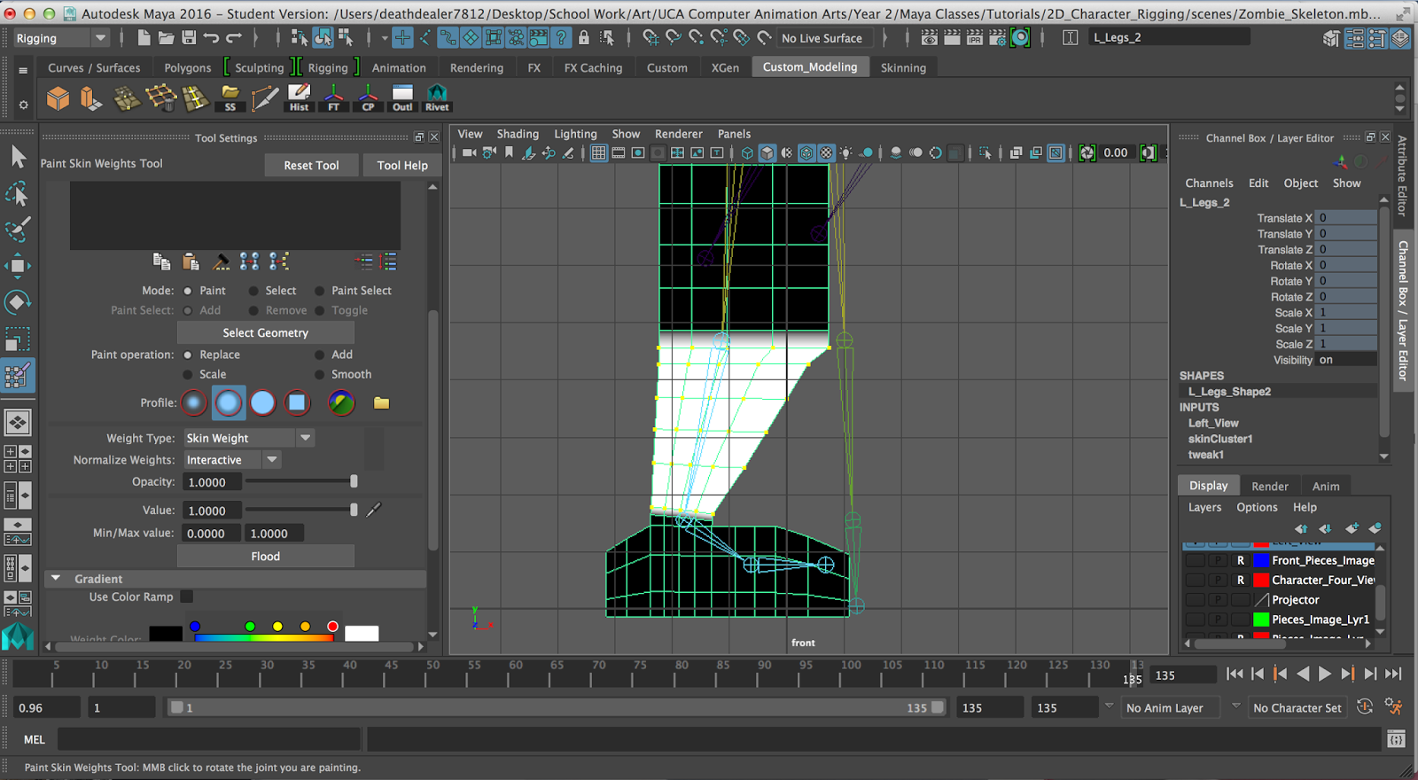 Deanna Crisbacher : Maya 2D Character Rigging: Skinning (Part 7)