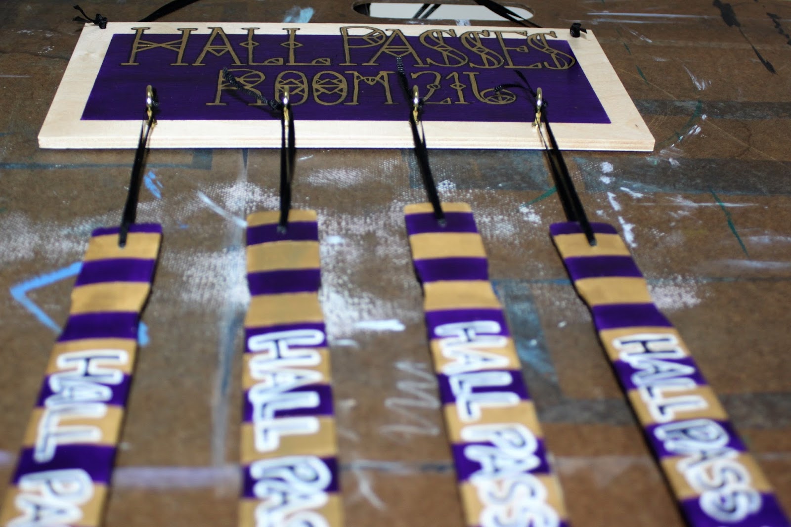 Mrs. Wolfe's Art Room: What's Going on in the Classroom: DIY Hall Passes