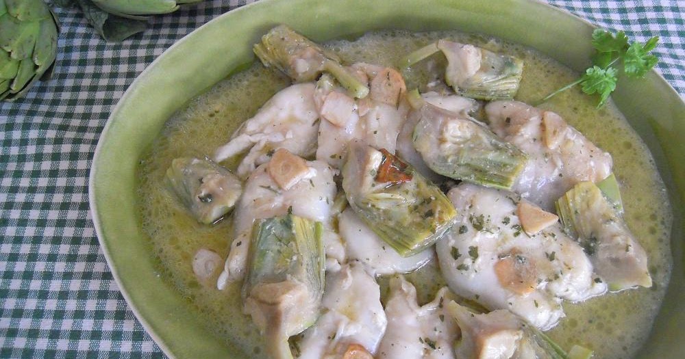 Cocochas de bacalao al pil pil con alcachofas. | Mandarinas y miel