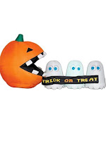 Halloween Fun Blog: Inflatable Airblown Pac-Man Pumpkin with Ghosts