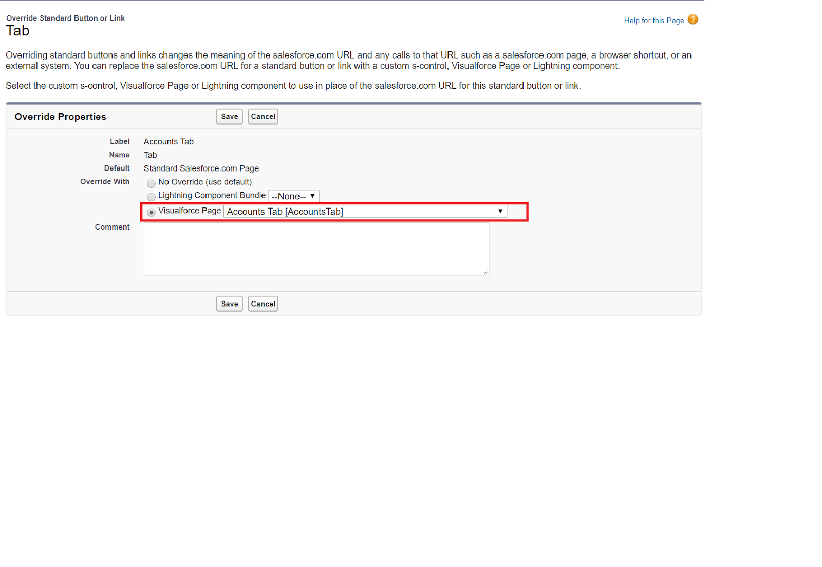 Salesforce Globe For You Salesforce Shorts How To Override Tab With Custom Visualforce Page
